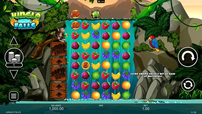 Jungle Falls เกมสล็อต Inspired Gaming รีวิวเกม แตกง่าย : สล็อต 888